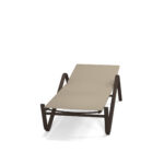 Garden stackable sunbed with hidden wheels / outside in Aluminium, emu ...