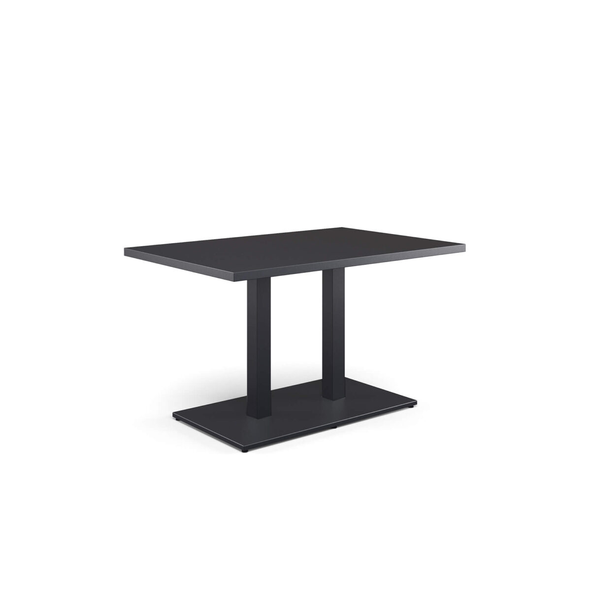 Garden rectangular table 120x80 / outside in Steel - Collection Round