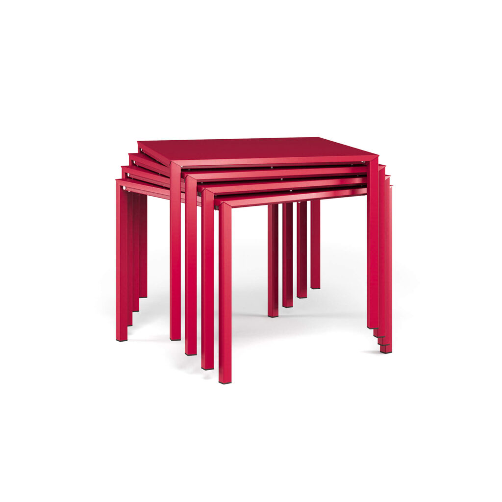Garden stackable square table 80x80 / outside in Aluminium - Collection ...