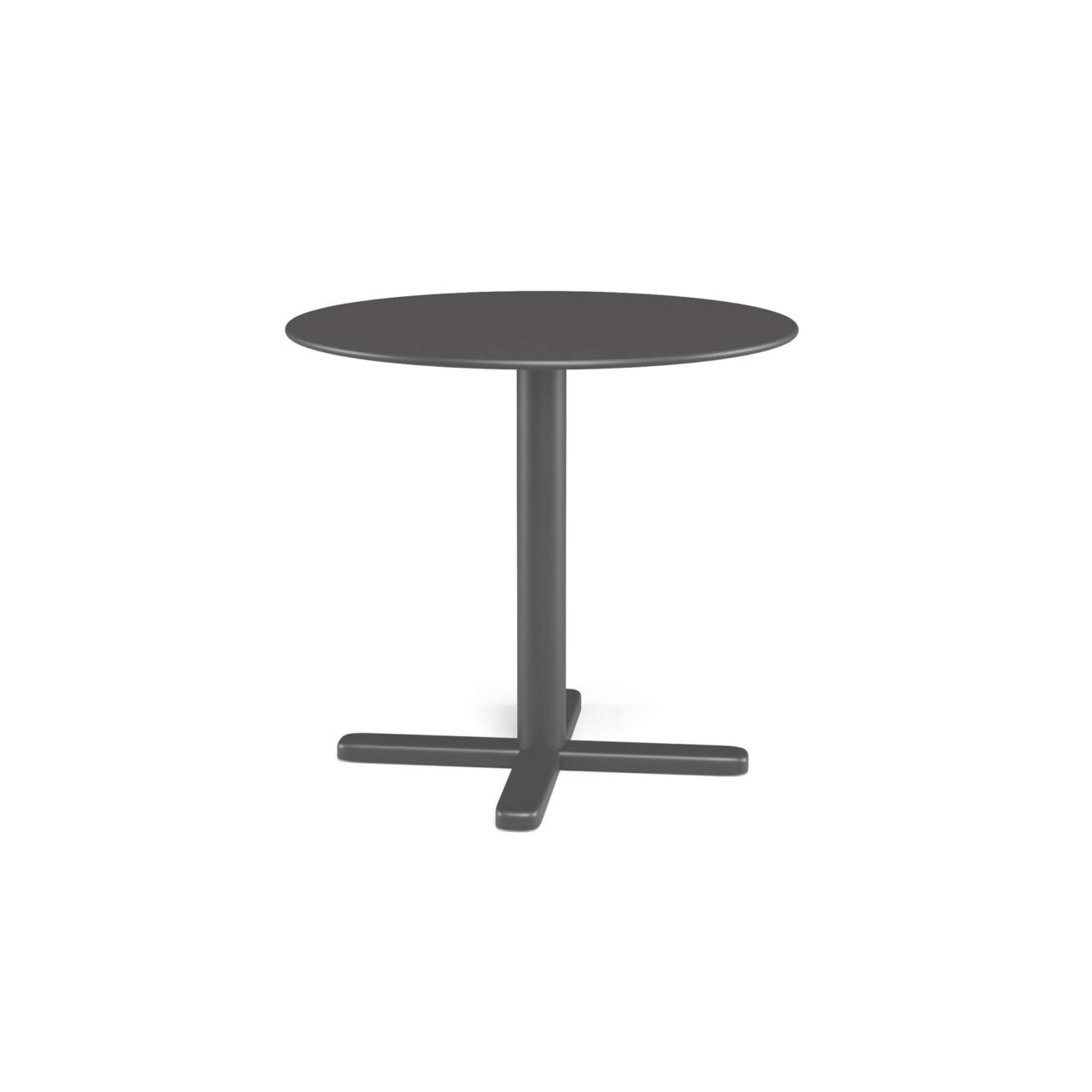 Garden collapsible table d80 / outside in Steel - Collection Darwin