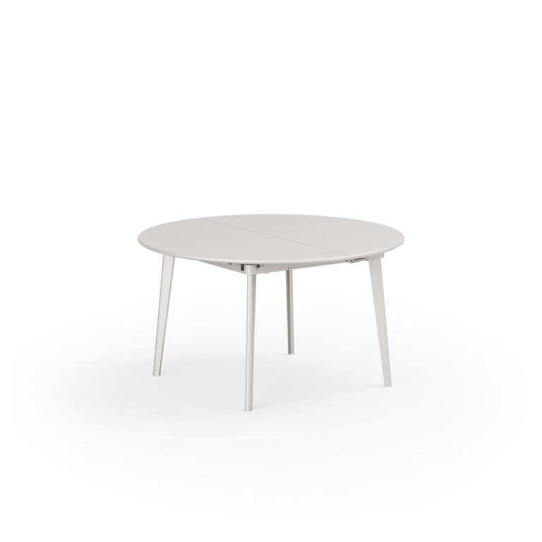 Garden 6+4 seats round extensible table / outside in Steel - Collection Plus4