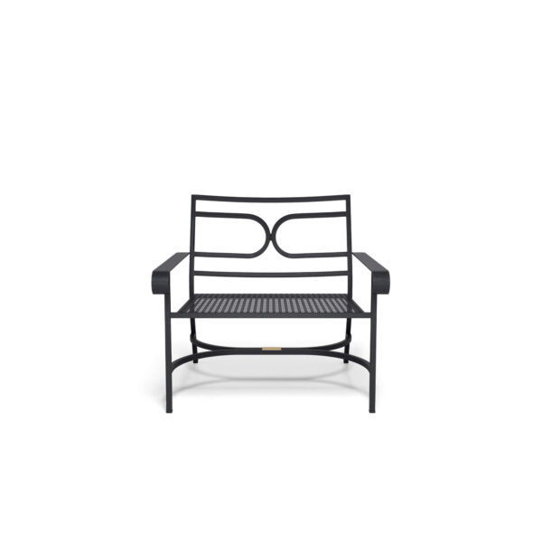 Garden lounge-chair / outside in Steel - Collection Collier