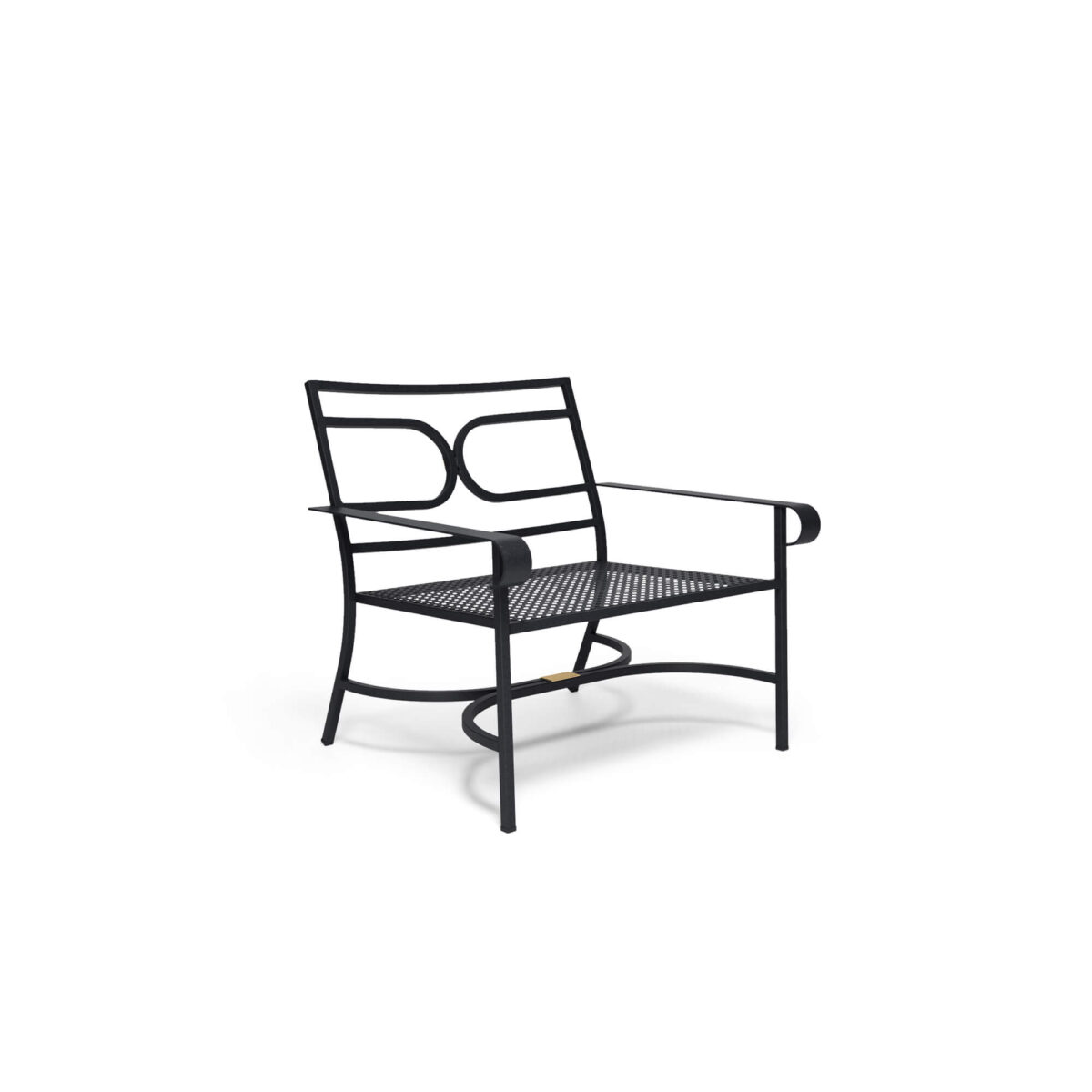 Garden lounge-chair / outside in Steel - Collection Collier
